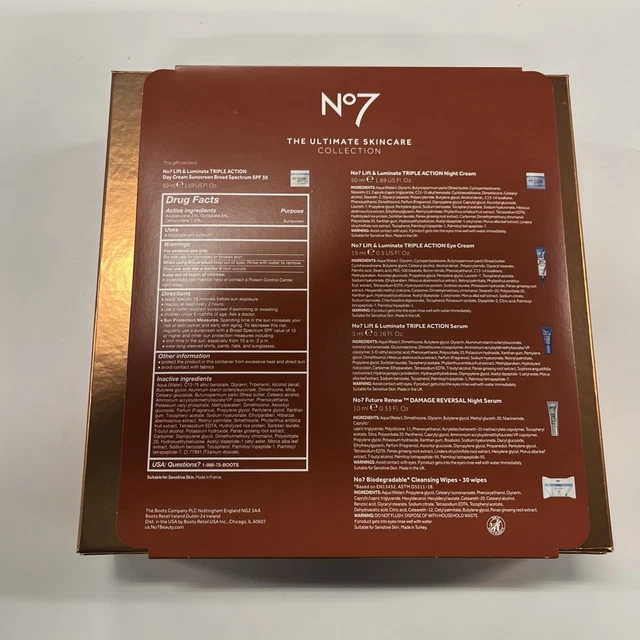 NO7 LIFT & Luminate Triple Action Ultimate Skincare Collection Set Ex ...