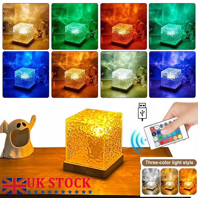 CUBE NORTHERN LIGHTS Water Wave Night Light LED Atmosphere Lamp with ...