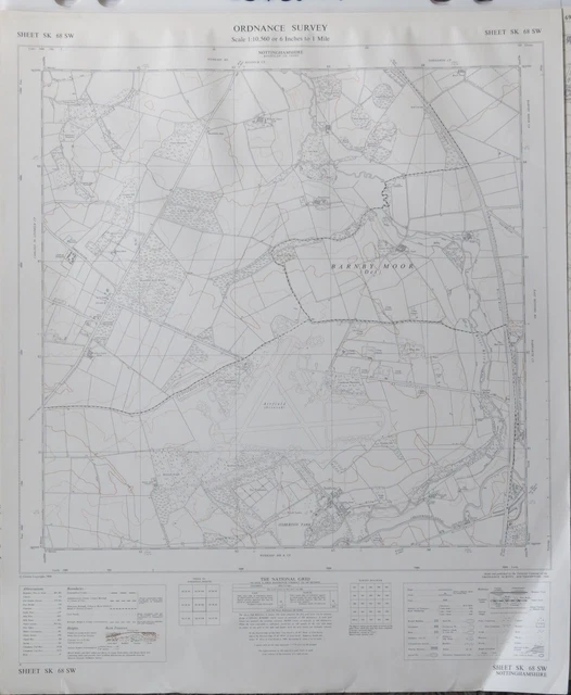 ORIGINAL OS MAP; 1:10,000; Sheet SK 56 SW; 1977; Mansfield ...