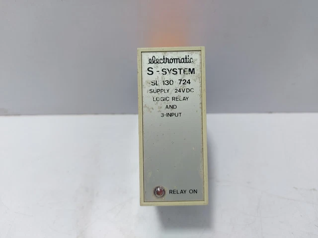 ELECTROMATIC S-SYSTEM SL 130 724 Logic Relay and 3-Input Fournitures 24 ...