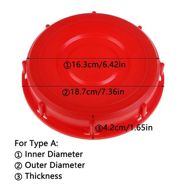 RED IBC LID Water Liquid Storage IBC Tank Fitting Plastic Cover Cap ...