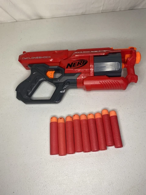 NERF N-STRIKE MEGA Cycloneshock Revolver Blaster Dart Red Gun Toy with ...