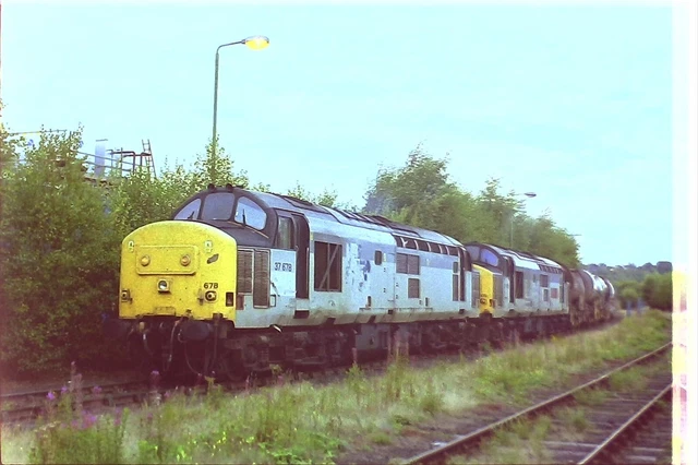 35MM RAILWAY COLOUR Negative Class 37 678 and 37 505 at Cliff Vale £1. ...