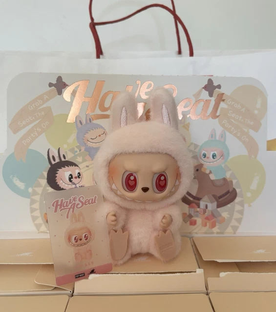AUTHENTIC POPMART LABUBU pink DADA The Monsters Have a Seat bag/box ...