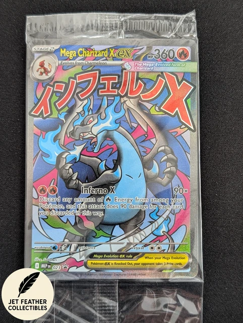 MEGA CHARIZARD X EX 023 Mega Evolution Promo Sealed with Oricorio 024 ...