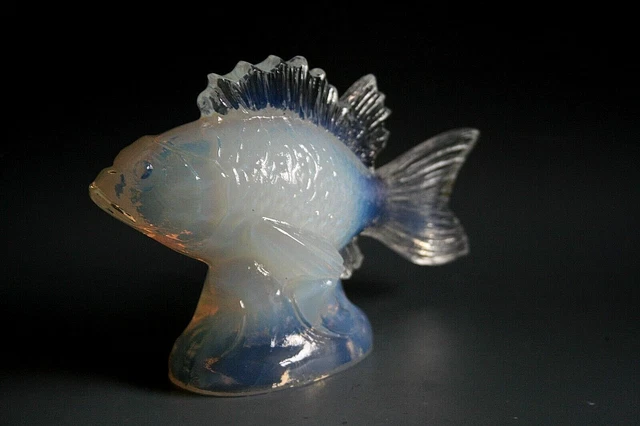 ART DECO VERLYS Opalescent Glass Fish Figure $132.70 - PicClick AU