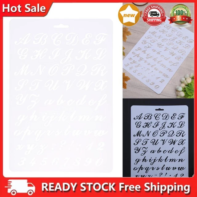 LETTERING STENCIL LETTER Alphabet Stencils Painting Paper Craft Number ...