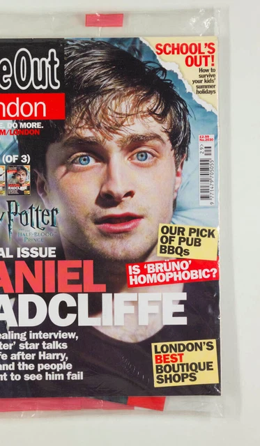 DANIEL RADCLIFFE HARRY POTTER BRUNO TIME OUT LONDON MAGAZINE Rare cover ...