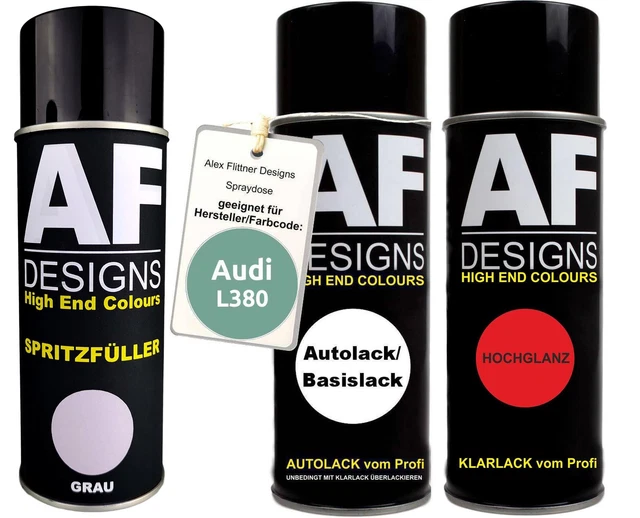 SPRITZFÜLLER KIT POUR Audi L380 Turquoise Vernis Transparent Apprêt ...