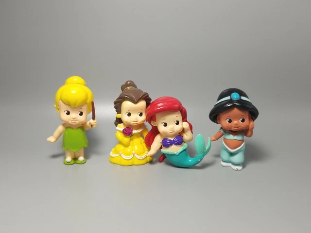 DISNEY PRINCESS CUTE Kewpie Chibi Type Toy Figure Lot Belle Jasmine ...