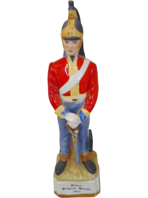 PORCELAIN FIGURINE OFFICER Red Uniform 1815 Decorative Collectible 21 ...