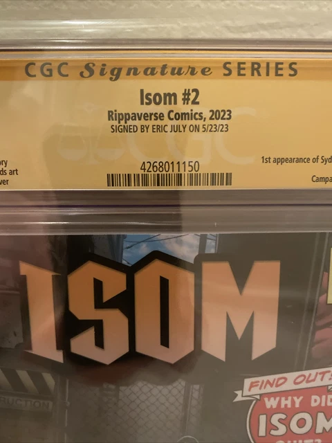 RIPPAVERSE COMICS ISOM #2 couverture A CGC SS 9,8 comme neuf pages ...