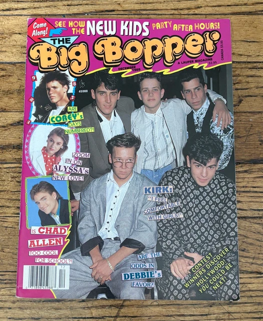 BIG BOPPER MAGAZINE December 1989 NKOTB Corey Haim Alyssa Milano Chad ...