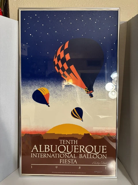 RARE 1981&ALBUQUERQUE INTERNATIONAL Balloon Fiesta" Poster Numbered ...