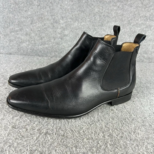 PAUL SMITH LEATHER Chelsea Boots Mens UK 8.5 EU 42.5 Black Slip On ...