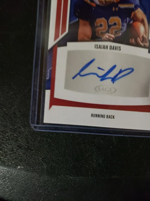 ISAIAH DAVIS 2024 SAGE NFL Draft Prospect Auto schwarz #A-ID South ...