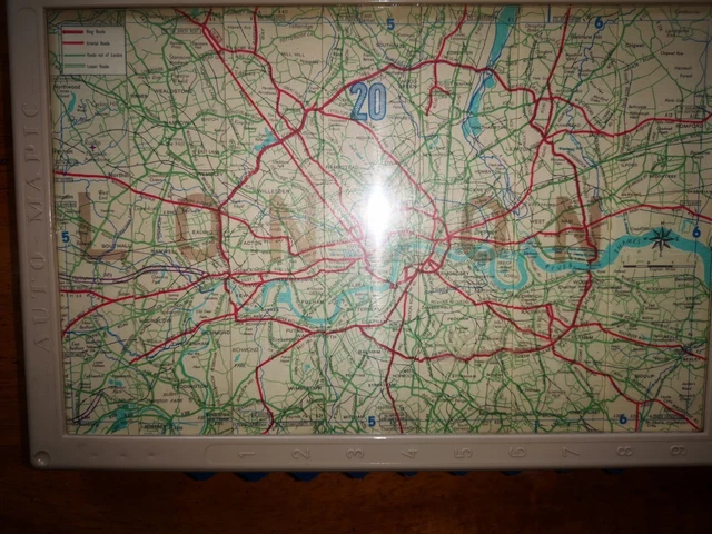 VINTAGE AUTO MAPIC Road Map of Great Britain 1950-60 With Box VG ...