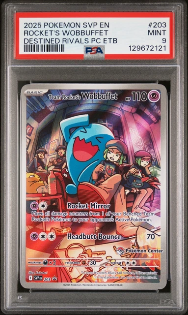 2025 POKEMON DESTINED Rivals Pokemon Center Etb Team Rocket's Wobbuffet ...