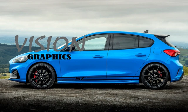 FORD FOCUS ST Side Stripes Design Decal Stickers Racing Sport Graphics ...