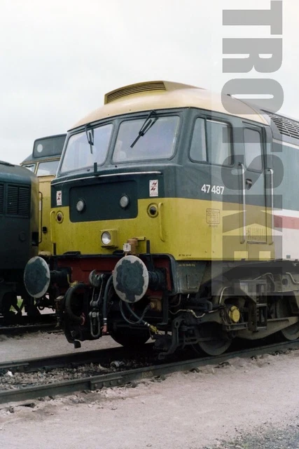 35MM NEGATIVE BR British Rail Diesel Loco 47487 Class 47 1985 Cambridge ...