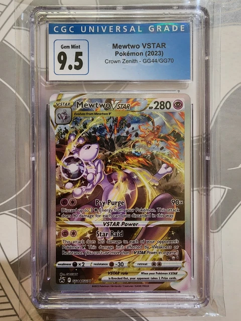 POKÉMON TCG MEWTWO VSTAR Crown Zenith: Galarian Gallery GG44/GG70 CGC 9 ...