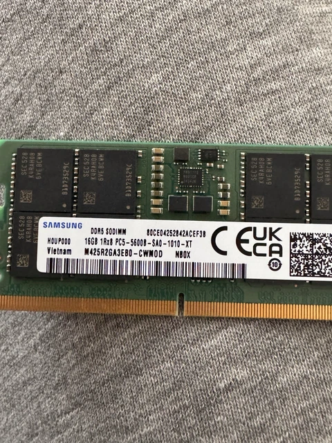 SAMSUNG SO-DIMM 16GB DDR5 5600MHz PC5-44800 M425R2GA3BB0-CWM Ram ...