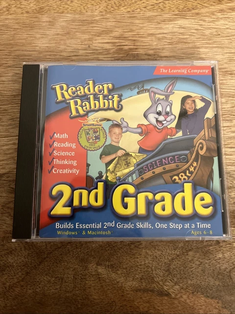 READER RABBIT 2ND Grade Learning Game PC Cd-Rom The Learning Company $9 ...