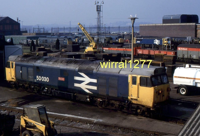 6X4 COLOUR RAILWAY photograph Class 50 50030 at Doncaster Works 08.85 £ ...