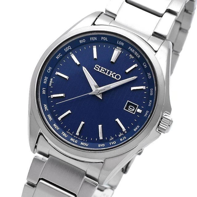 SEIKO SELECTION SBTM289 Titanium Sapphire Crystal Radio Solar Watch ...