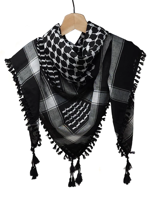 PALESTINE KEFFIYEH SCARF - Traditional Shemagh with Tassels Arab Style ...