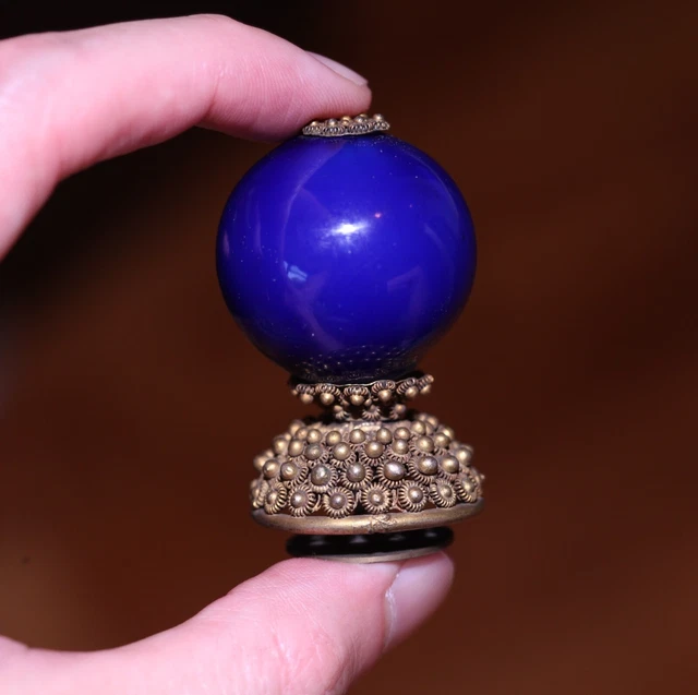 ANTIQUE CHINESE MANDARIN hat rank button finial, 19th century, Qing ...