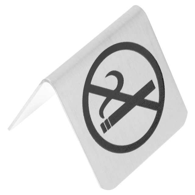 SEAT PLATE STAINLESS Steel No-smoking Sign No-smo-king Warning £6.25 ...