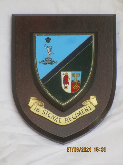 REGIMENTAL COAT OF Arms: 16 Signal Regiment Wall Plaque, Javelin ...