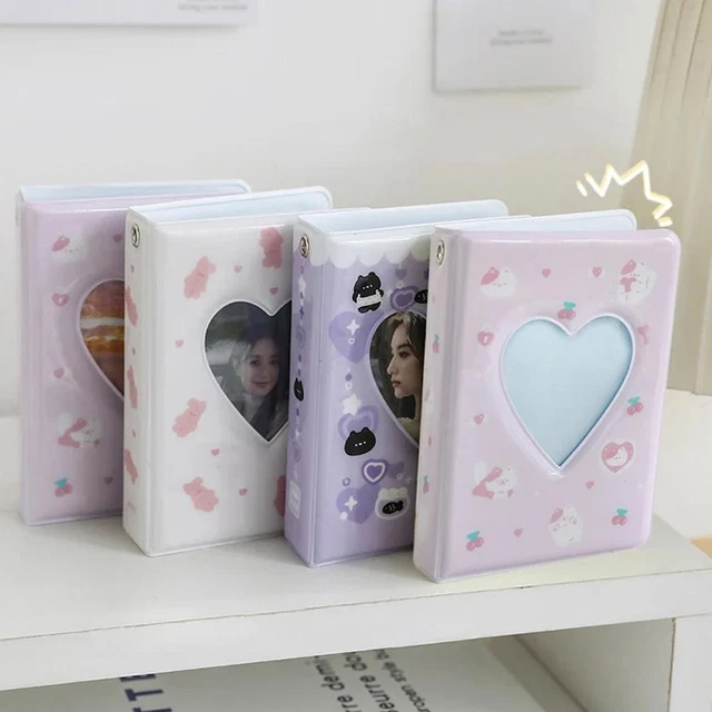 MINI PHOTO ALBUM Cute Cartoon Bear Album 3 Inch Love Heart Hollow N9W6 ...
