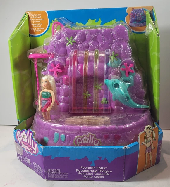 MATTEL POLLY POCKET Fountain Falls Water Park Playset Mattel 2005 NEW ...