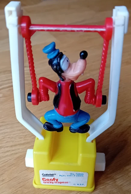 VINTAGE 1977 GOOFY Tricky Trapeze Toy Gabriel Industries Walt Disney £ ...