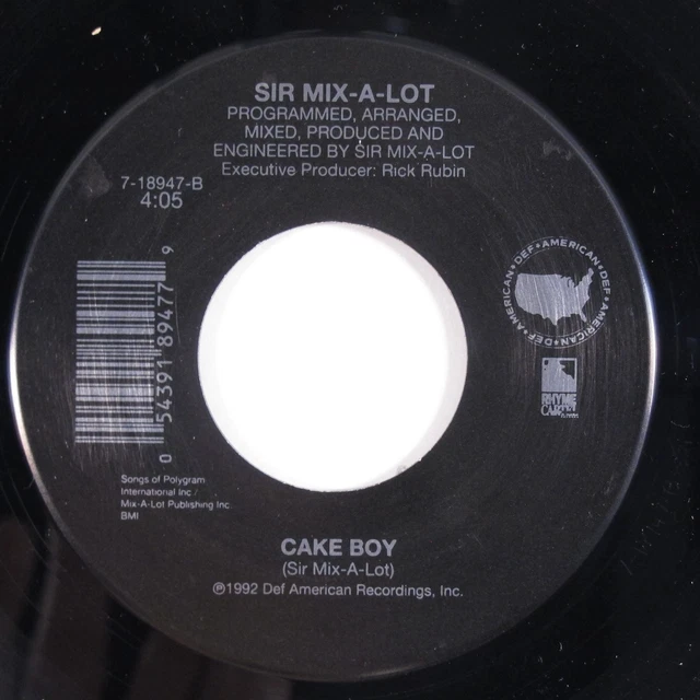 RAP HIP HOP 45 SIR MIX-A-LOT Baby Got Back DEF AMERICAN with jukebox ...