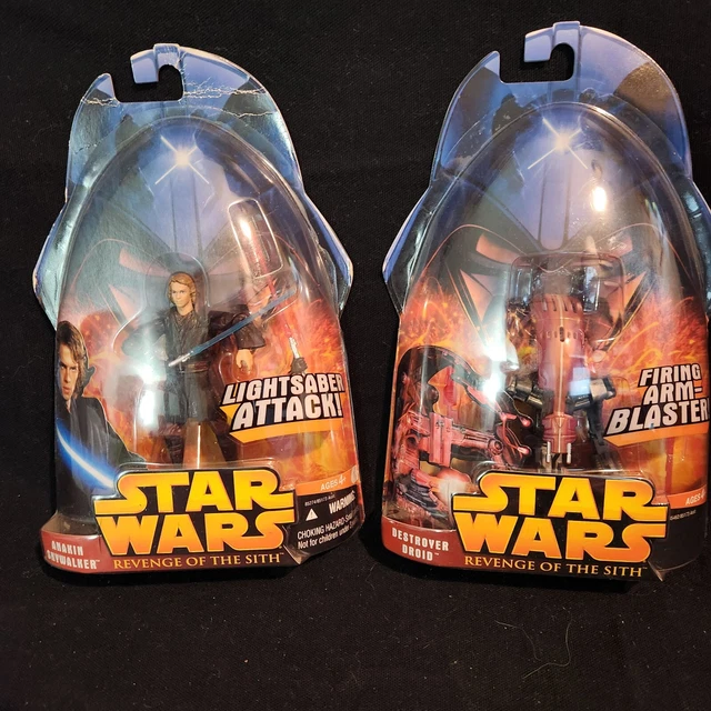 HASBRO STAR WARS Revenge Of The Sith Anakin Skywalker & Destroyer Droid ...