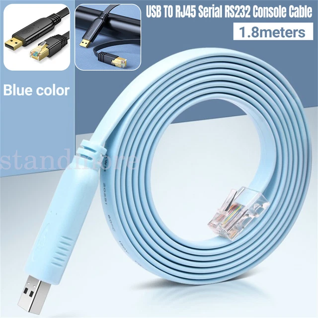 BLUE 1.8M USB TO RJ45 Serial Console Cable Express Net Cable for Cisco ...