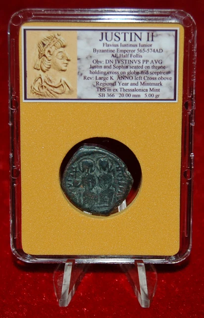 ANCIENT COIN BYZANTINE EMPIRE JUSTIN II Sophia and Justin II On Thrones ... ANCIENT COIN BYZANTINE EMPIRE JUSTIN II Sophia and Justin II On Thrones ...
