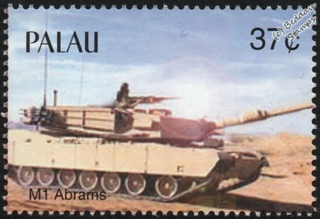 US M1-A1 ABRAMS Main Battle Tank (MBT) Stamp (Gulf War / Iraqi Freedom ...