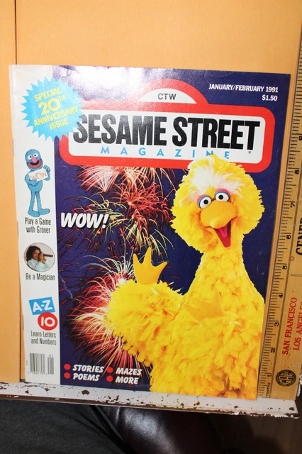 1991 CTW SESAME Street Magazine Dinosaurs Farm Magician Play Grover ...