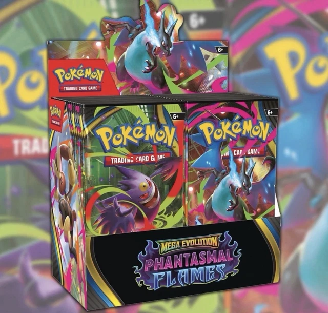 POKEMON MEGA Evolution Phantasmal Flames Booster Box FREE EXPRESS $20. ...