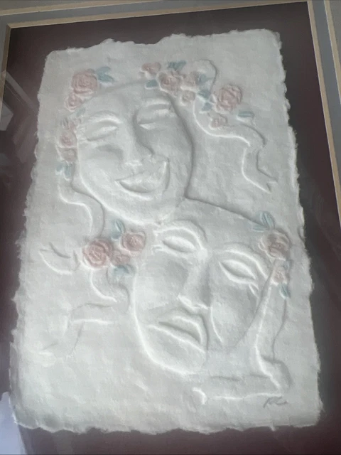 FIGI GRAPHICS HAND Cast Paper Art 11.5” H x 9.5” A Framed Comedy ...