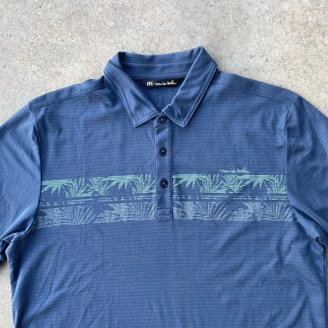 TRAVIS MATHEW FLORAL Palm Tree Collared Golf Polo Shirt Men’s Size ...