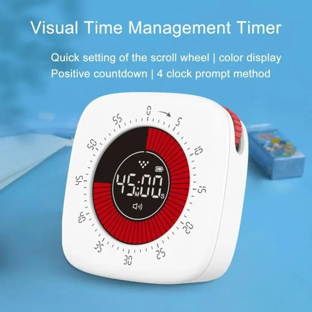 LCD SCREEN TIME Reminder Scroll Wheel Study Timer Practical Kitchen ...