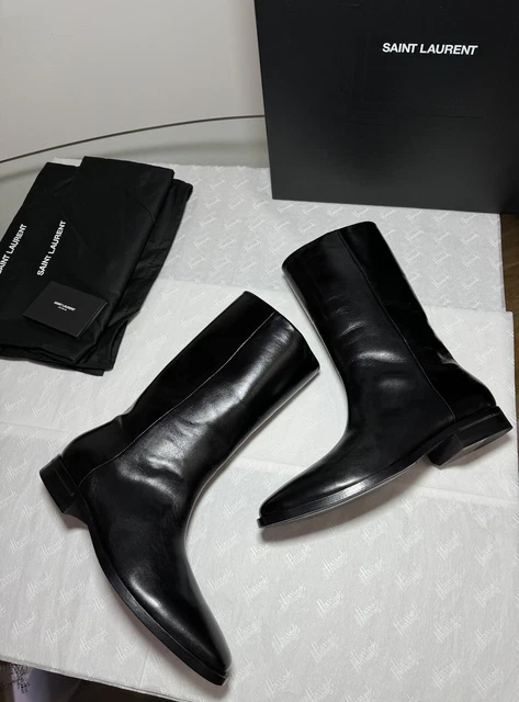 SAINT LAURENT MEN’S YSL MATT 25 Boots Shoes Size 42 UK 8 RRP £1150 NEW ...