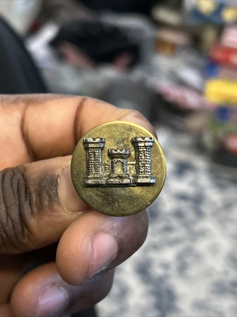 ORIGINAL WW1 US Army Engineers Branch Enlisted Brass Screw Back Collar ...