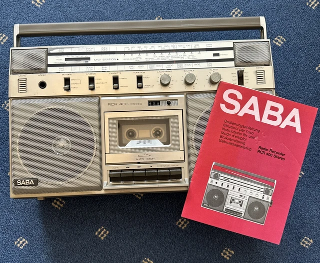 Saba Radio Recorder Rcr 406 Stereo Mit Bedienungsanleitung Rarität