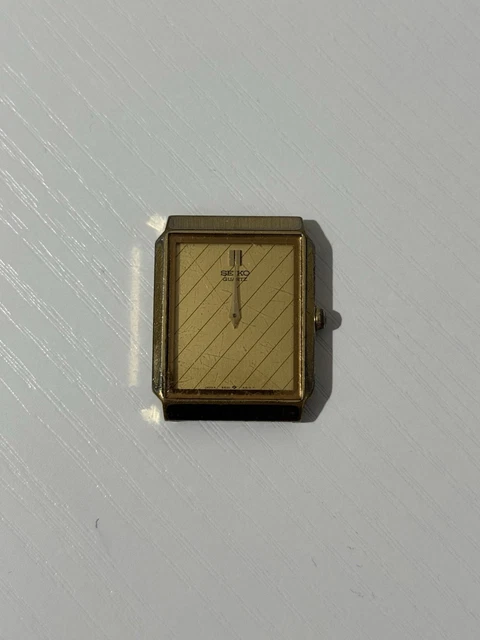 VINTAGE SEIKO WATCH Men 26mm Gold Dial Gold Tone Tank Style Spares or Repairs GU £21.51 ...